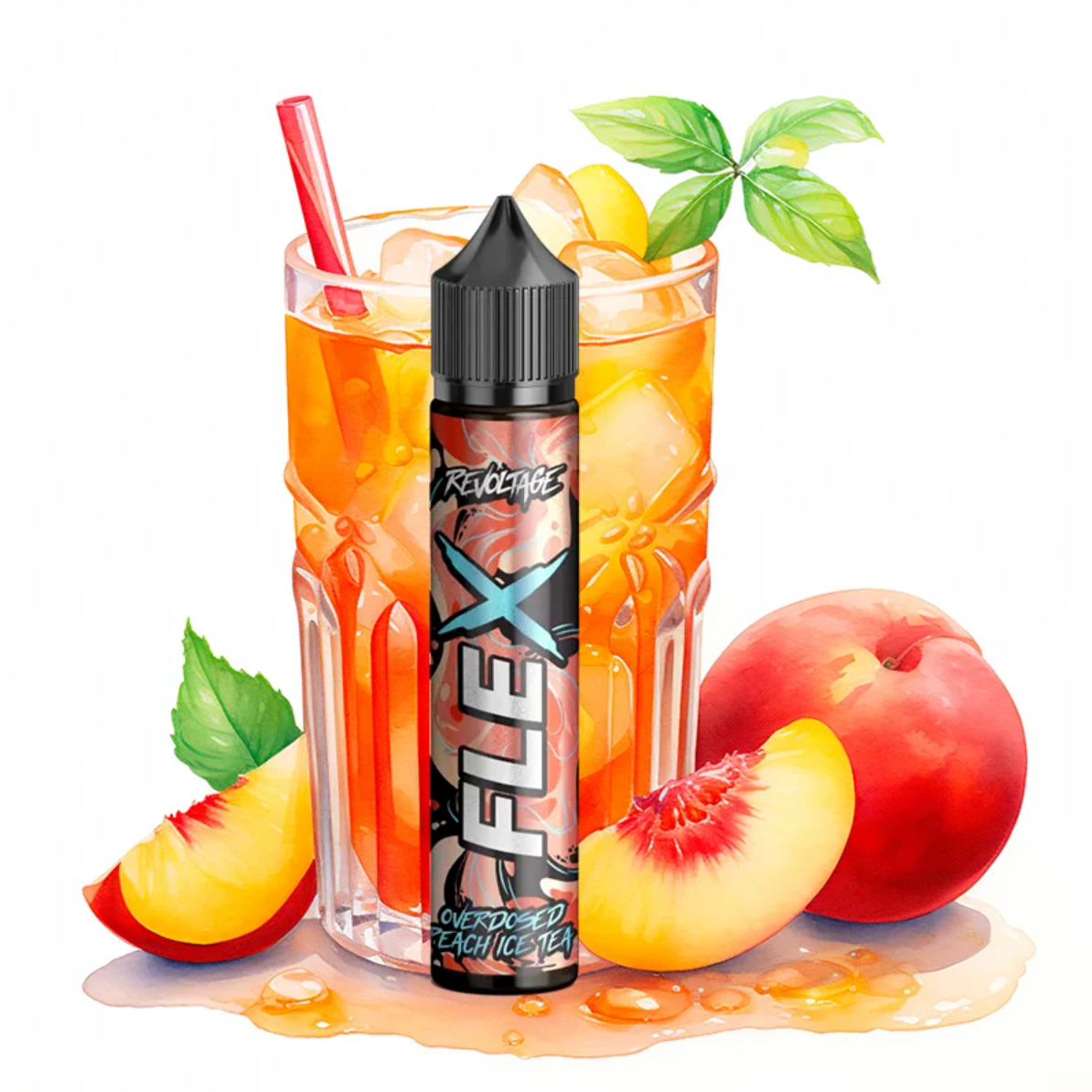 Revoltage Flex - Overdosed Peach Ice Tea - Vape Store